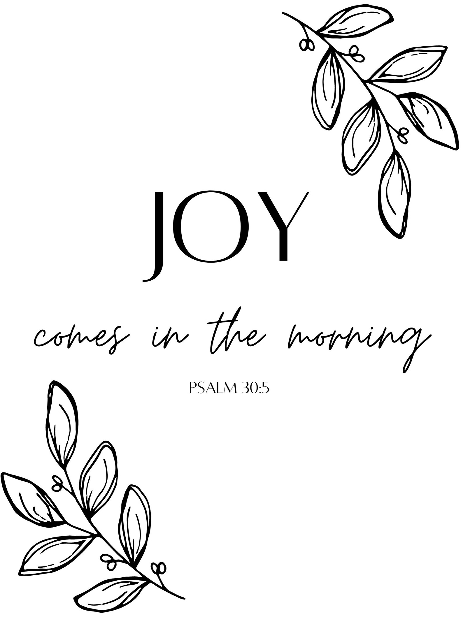 Psalm 30:5 Scripture Printable Wall Decor - Etsy