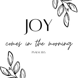 Psalm 30:5 Scripture Printable Wall Decor - Etsy