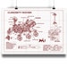 Mars Curiosity Rover Blueprint | Space Gift | Wall Art | 9"x11" | A3 ...