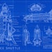 Space Shuttle Blueprint Wall Art Space Gift A2 A3 A4 Unframed - Etsy