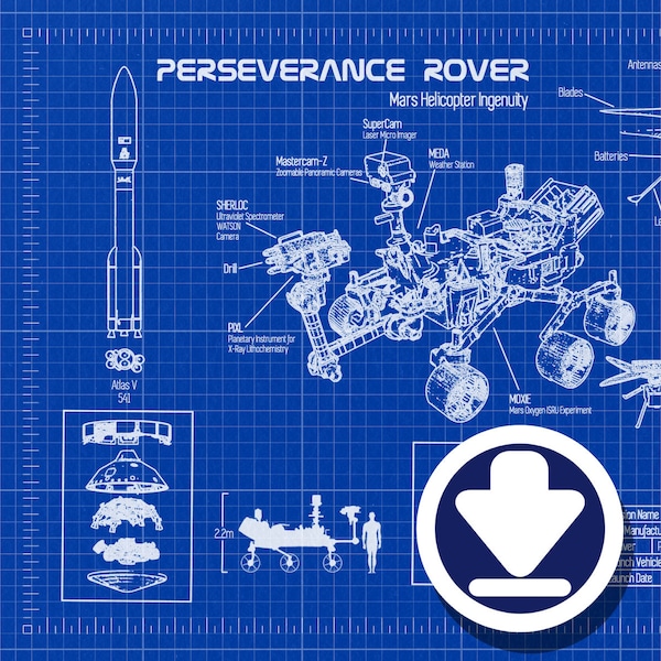 Mars Perseverance - Etsy