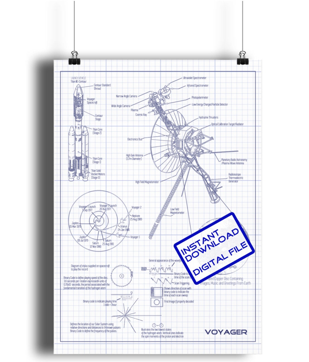 Voyager Space Probe Diagram