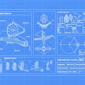 James Webb Space Telescope Blueprint | Digital File | Instant Download ...