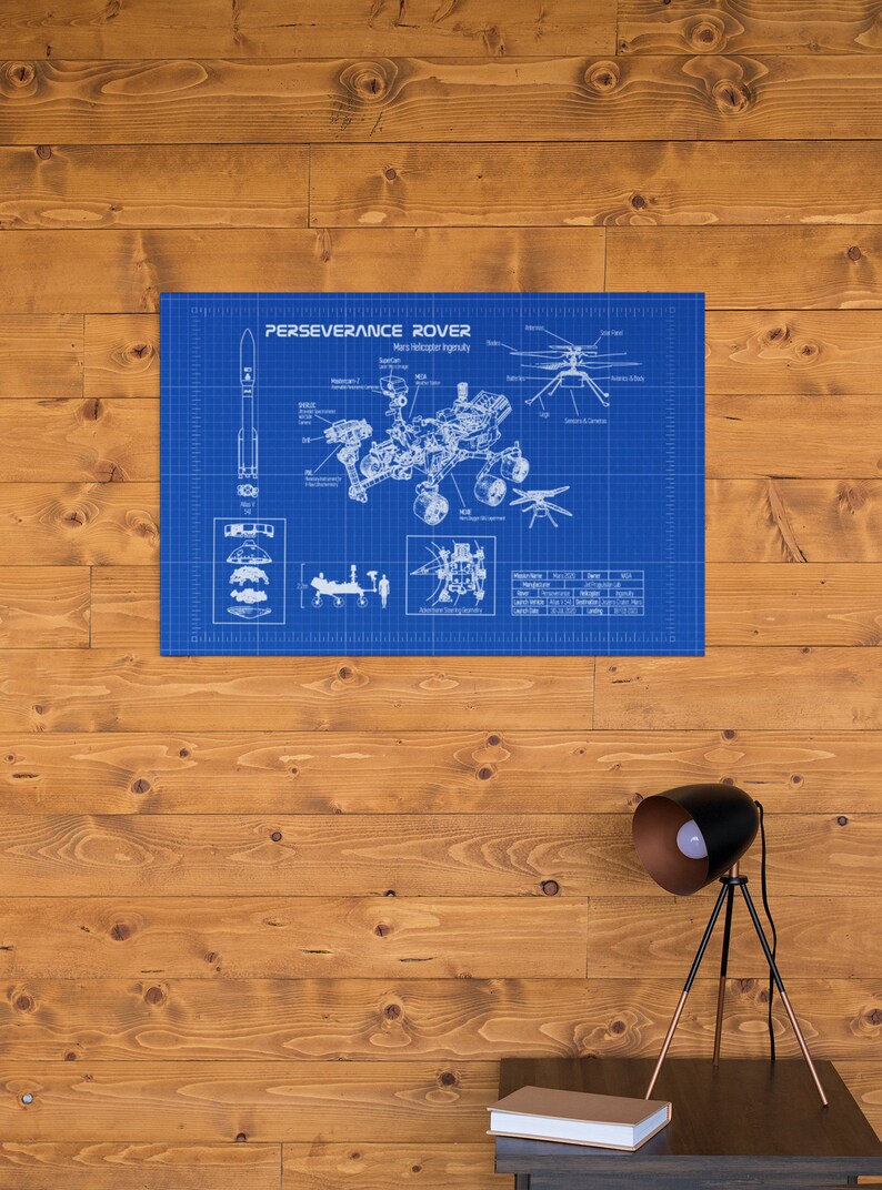 Mars Perseverance Rover Blueprint | Digital File | Instant Download ...