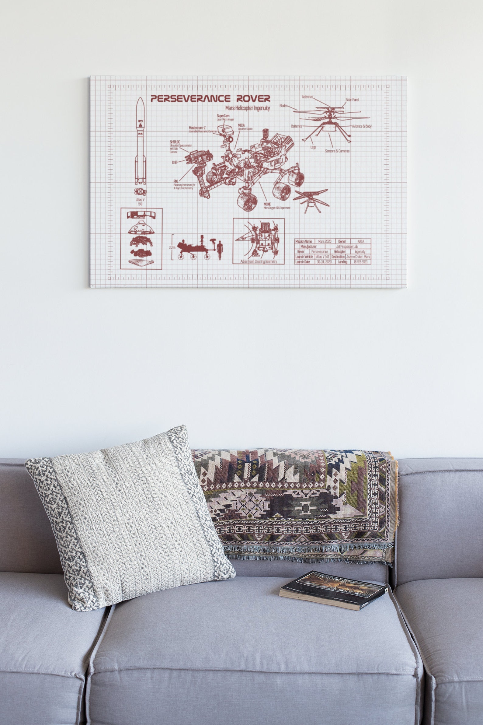 Mars Perseverance Rover Blueprint | Digital File | Instant Download ...