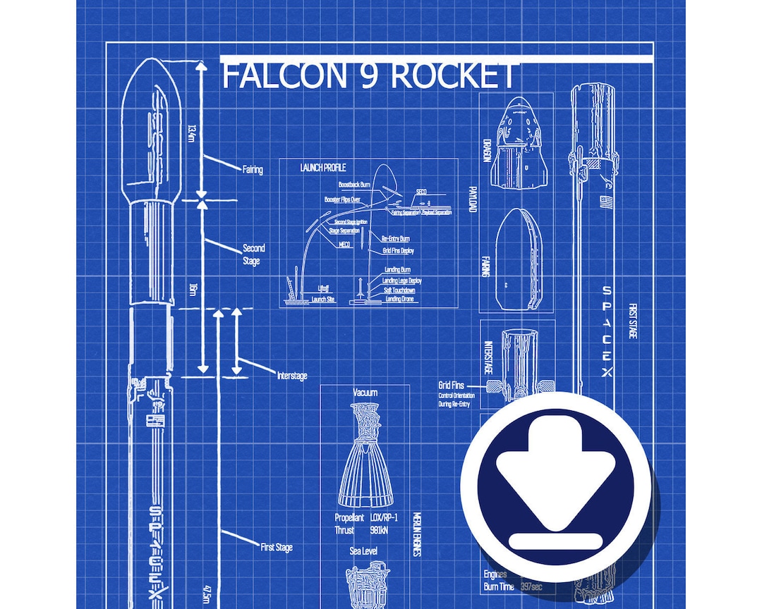 Falcon 9 Rocket Space Diagram