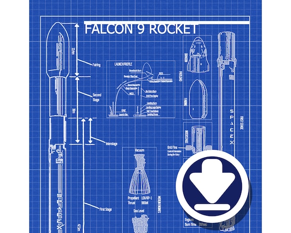 Spacex Falcon 9 Drawings