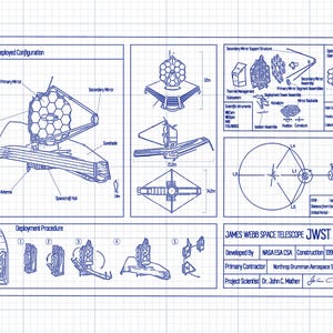 James Webb Space Telescope Blueprint | Digital File | Instant Download ...