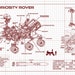 Mars Curiosity Rover Blueprint Space Gift Wall Art A3 10x15 A4 8x10 ...