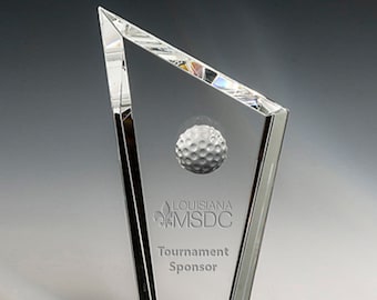 Crystal Foxfire Golf Trophy Custom Engraved and Personalized | Etsy