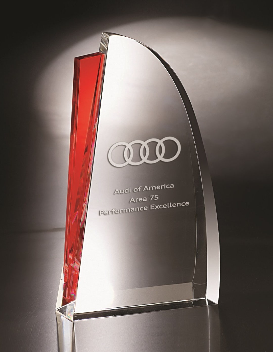 Crystal Red Destiny Recognition Award by Chien J. Wang Custom Engraved ...