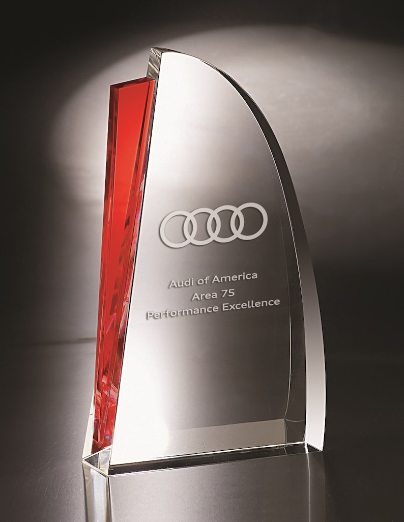 Crystal Red Destiny Recognition Award By Chien J. Wang Custom | Etsy