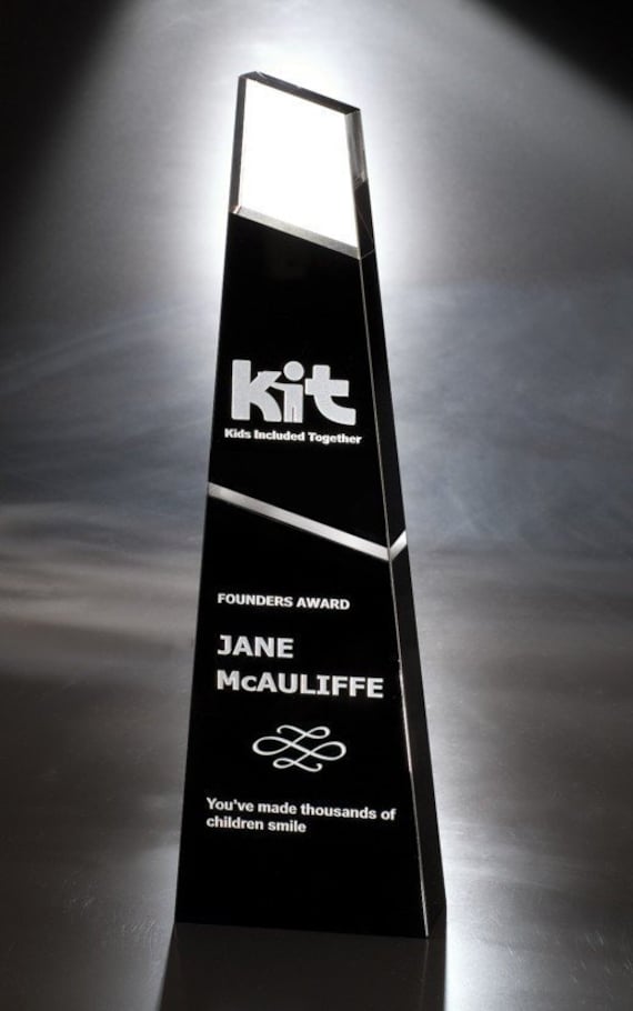 Black Crystal Beacon Recognition Award 4w X 13h by | Etsy