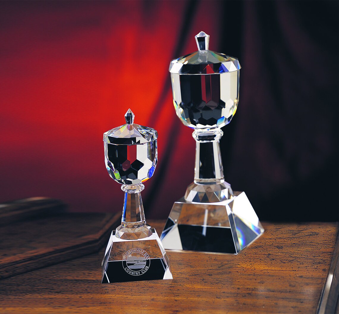 Crystal Trophy Cup Recognition Award Custom Engraved and - Etsy