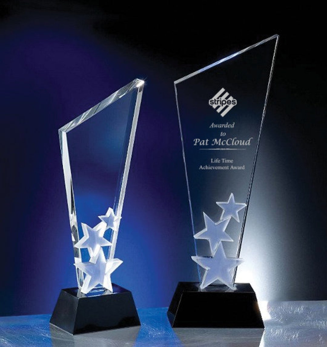 Crystal Hollywood Star Recognition Award Custom Engraved and ...