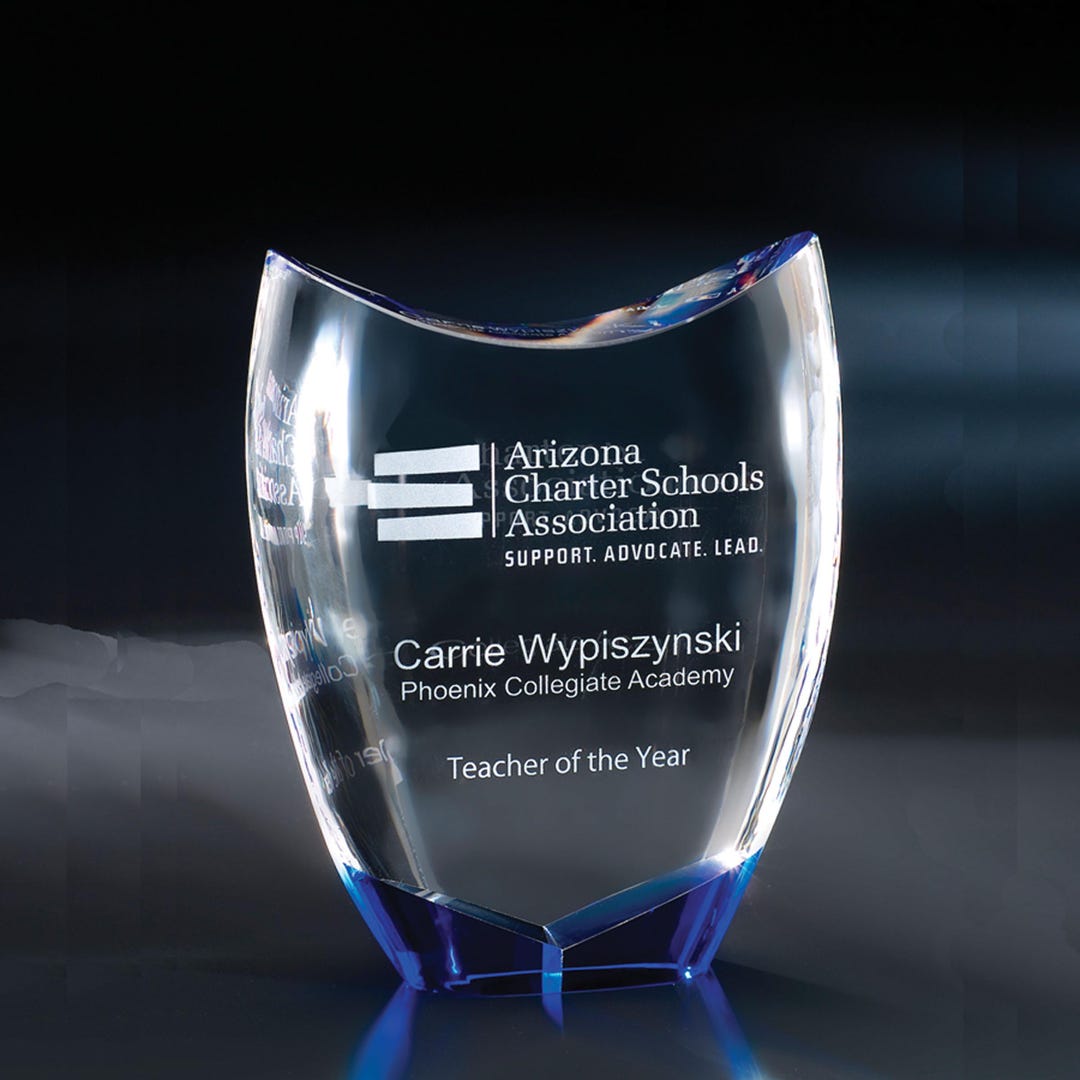 Crystal Divine Recognition Award 6"w X 8 1/2"h by Nik Meller Engraved ...
