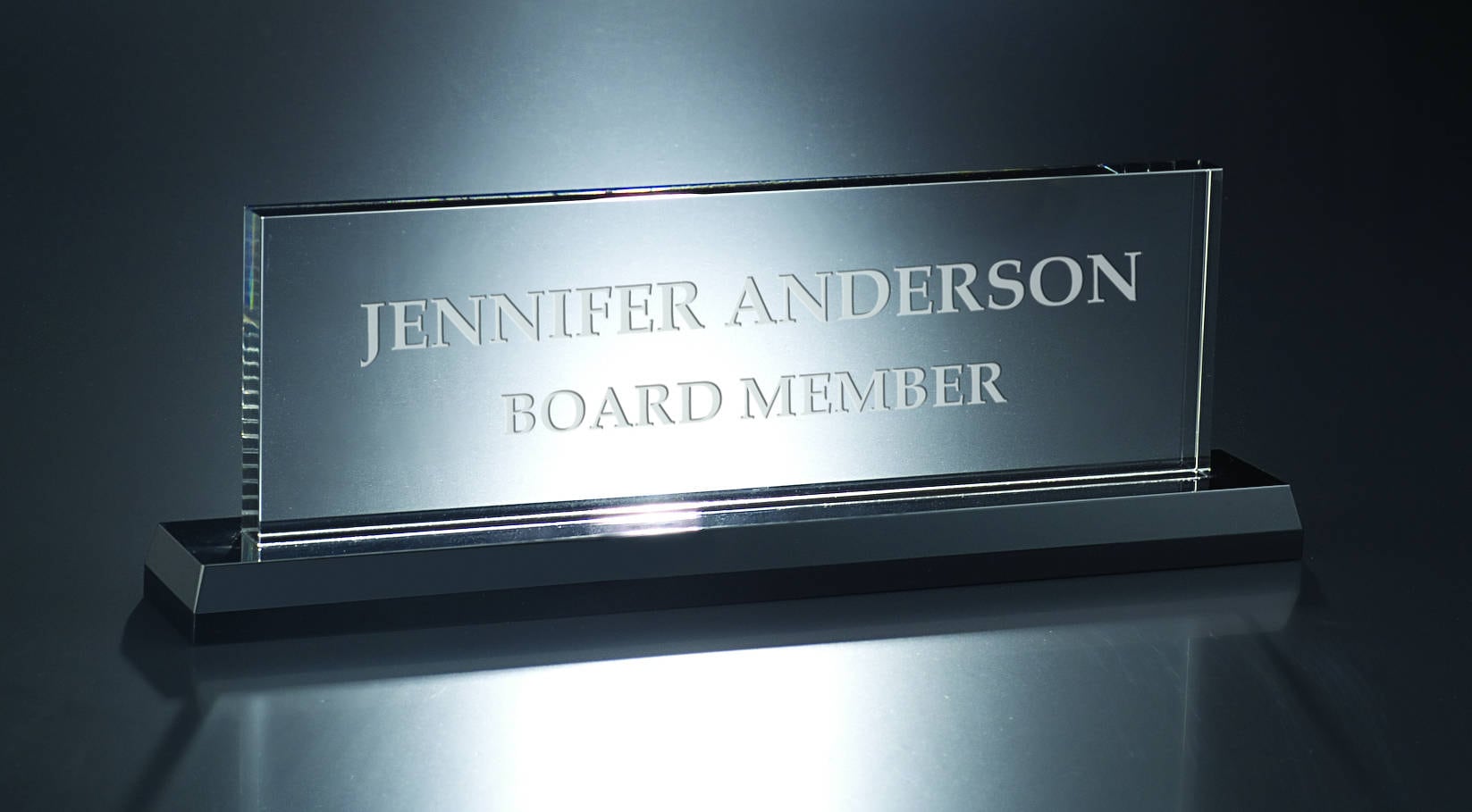 Crystal Executive Name Plate Custom Engraved and Personalized - Etsy