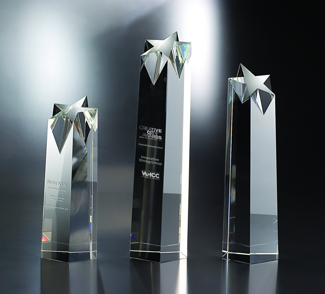 Crystal Rock Star Recognition Award Custom Engraved and Personalized - Etsy