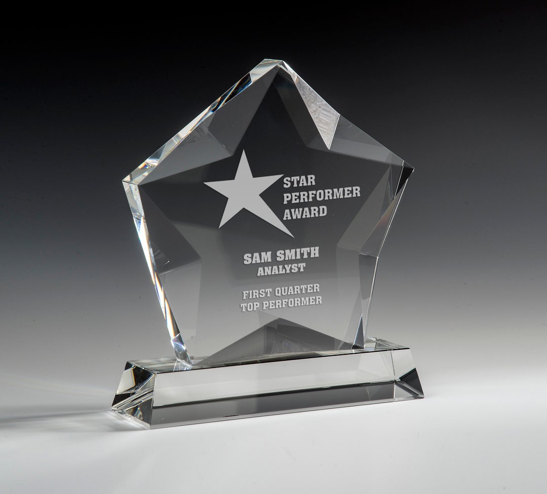 Crystal Stellar Star Recognition Award Engraved and Personalized - Etsy