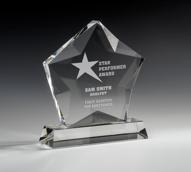 Crystal Stellar Star Recognition Award Engraved and Personalized - Etsy
