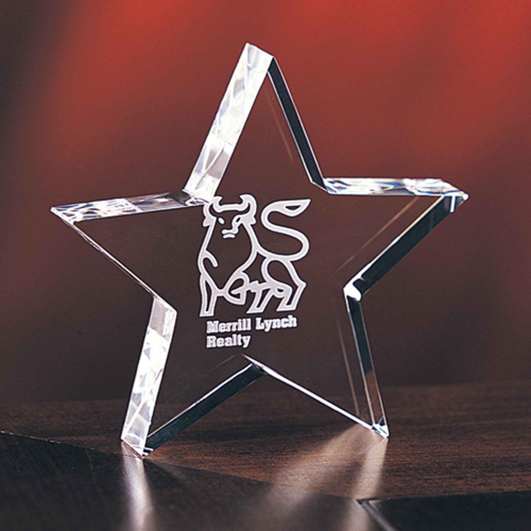Crystal Baby Star Recognition Award 5"w X 5"h Custom Engraved and ...