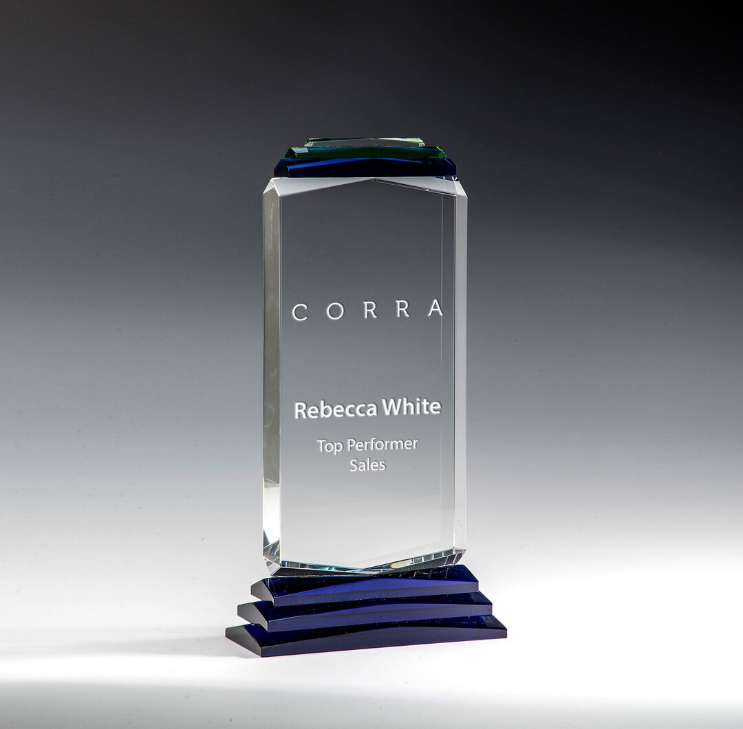 Crystal Fascination Recognition Award by Chien J. Wang Engraved and ...
