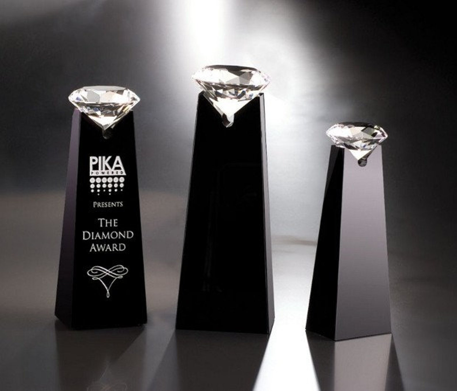 Crystal Solitaire Diamond Recognition Award Custom Engraved | Etsy