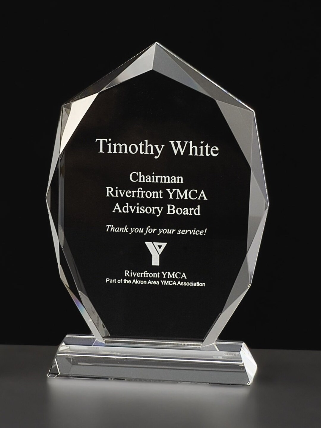 Crystal Storm Recognition Award 5 3/8"w X 8"h Engraved and Personalized ...