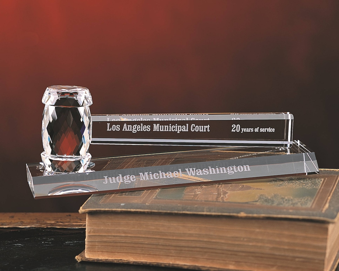 Crystal Gavel on Base Custom Engraved and Personalized - Etsy