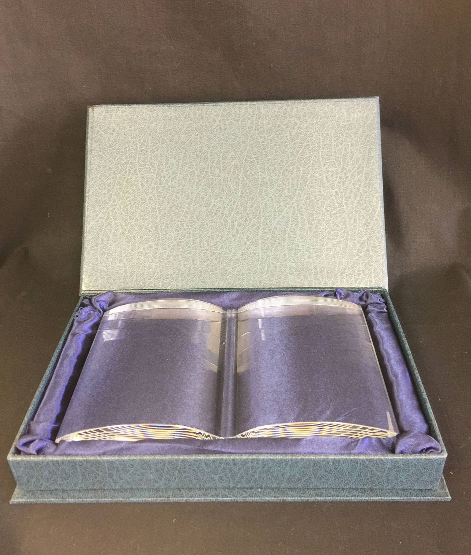 Crystal Open Book 7"l X 4"w Custom Engraved and Personalized - Etsy