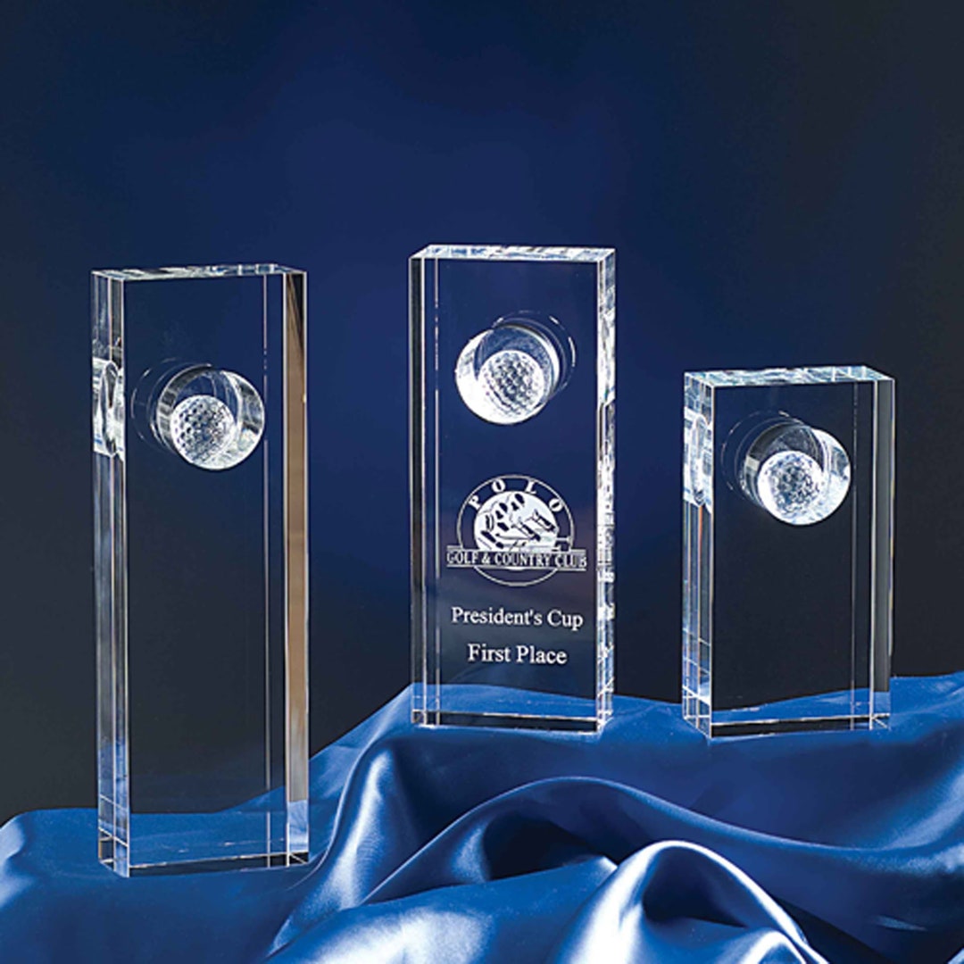 Crystal Luna Golf Trophy Custom Engraved and Personalized - Etsy