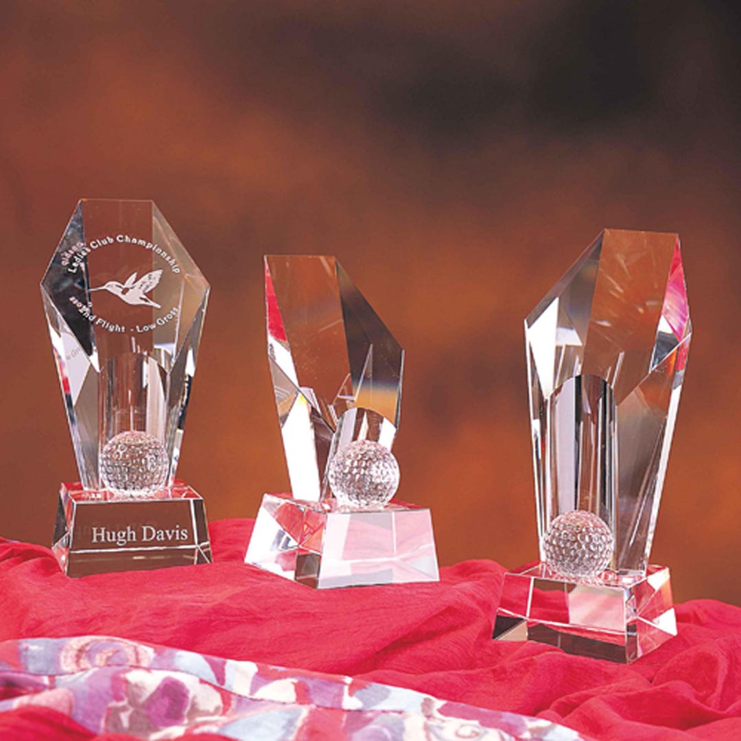 Crystal Foxfire Golf Trophy Custom Engraved and Personalized - Etsy