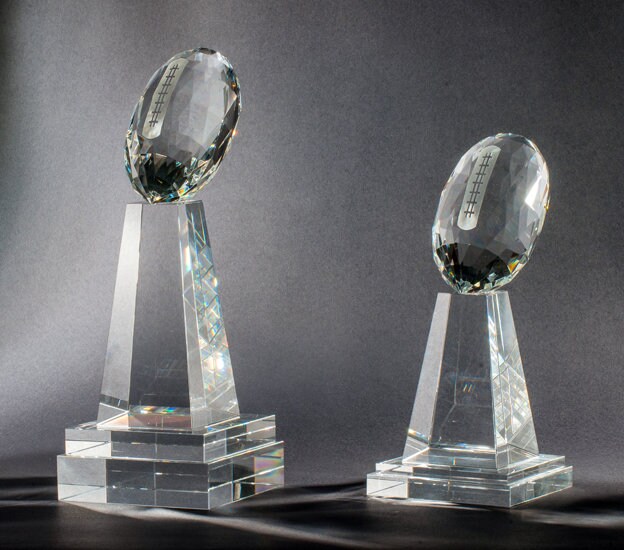 Crystal Championship Football Trophy by Chien J. Wang Custom - Etsy