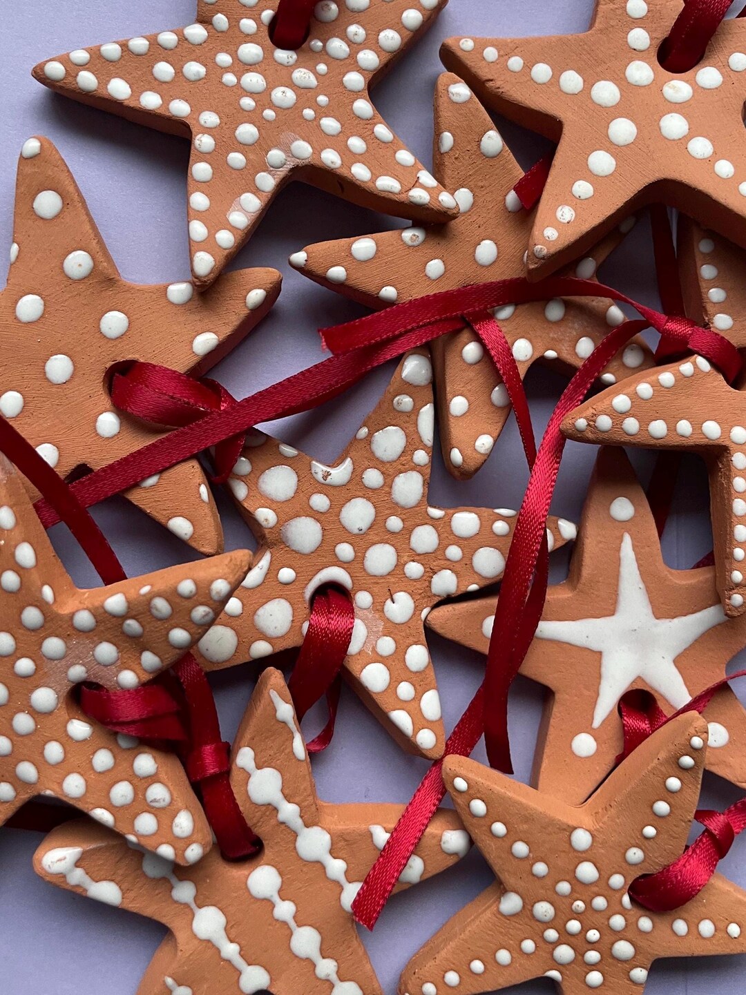Ceramic Star Christmas Decoration - Etsy