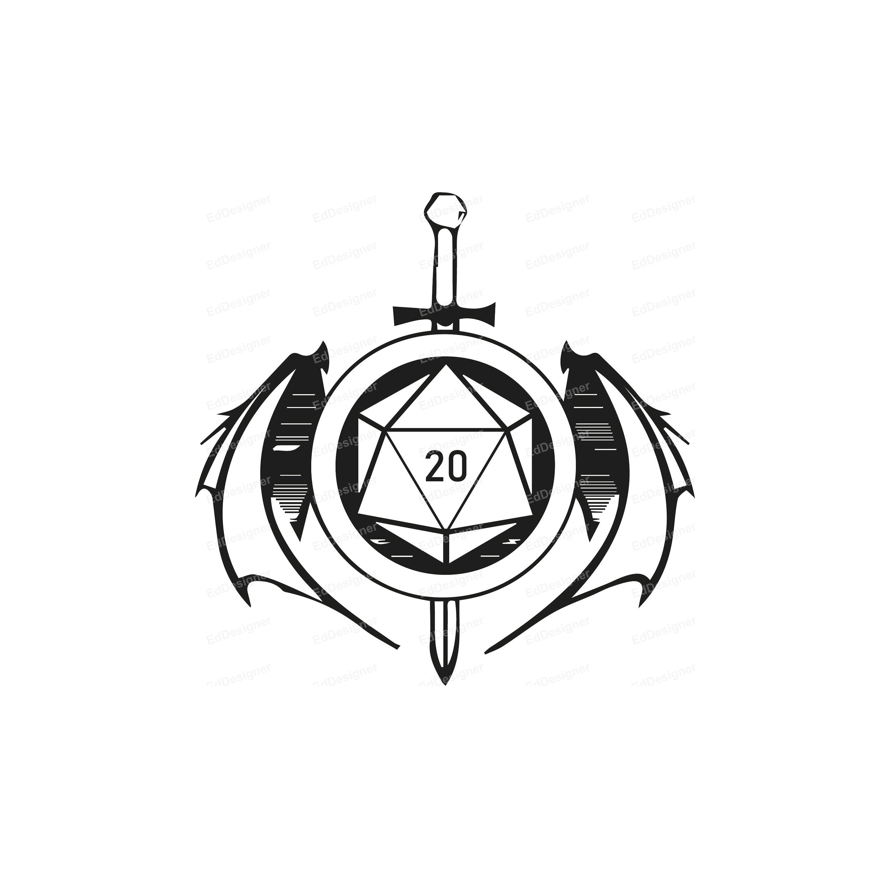 Dnd Logo, Dungeons & Dragons Vector, Dungeon Master Dice Design, Dnd ...