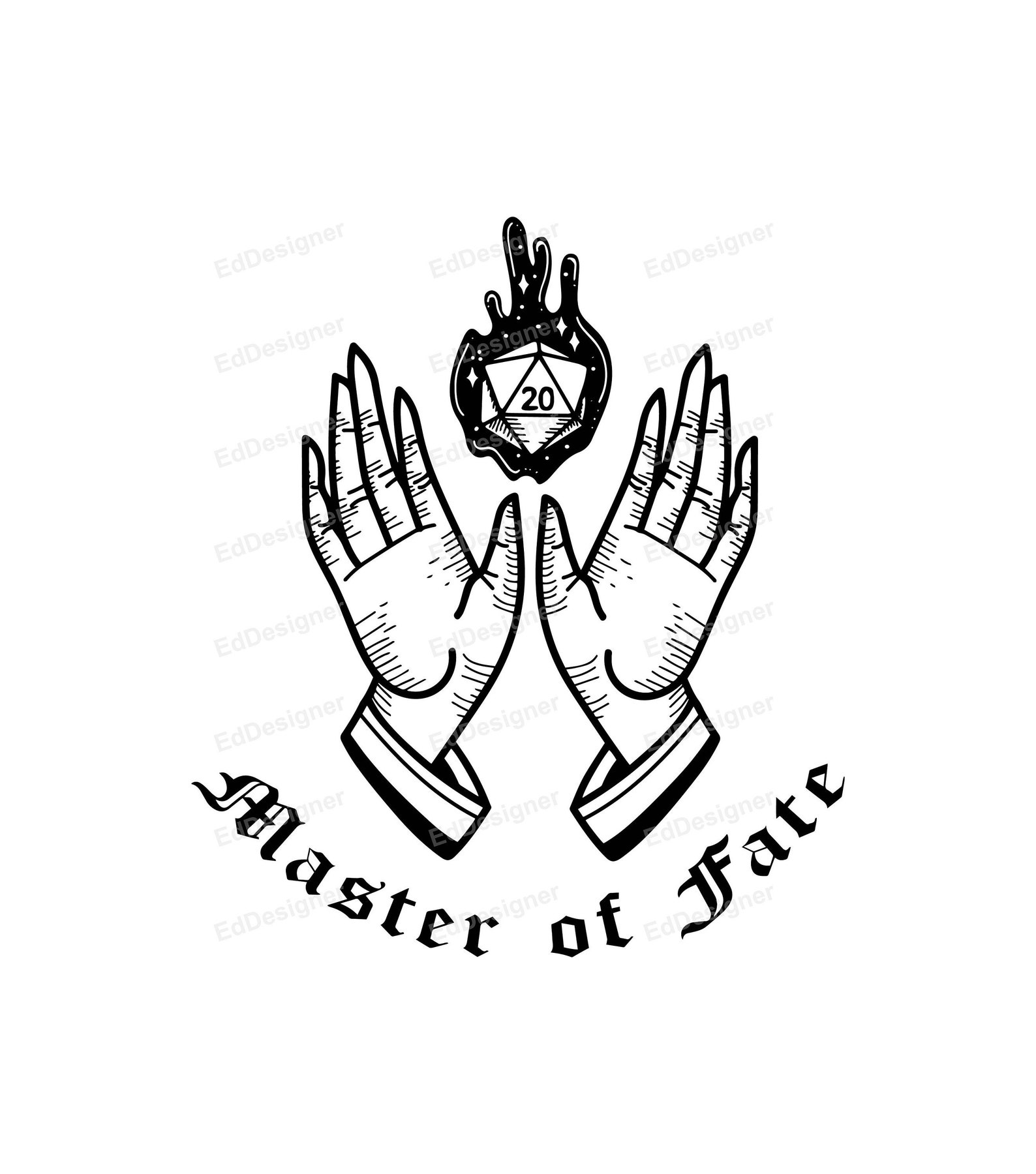 Master of Fate, Dnd Vector, Dnd Dice Design, Dnd Vector Clip Art ...