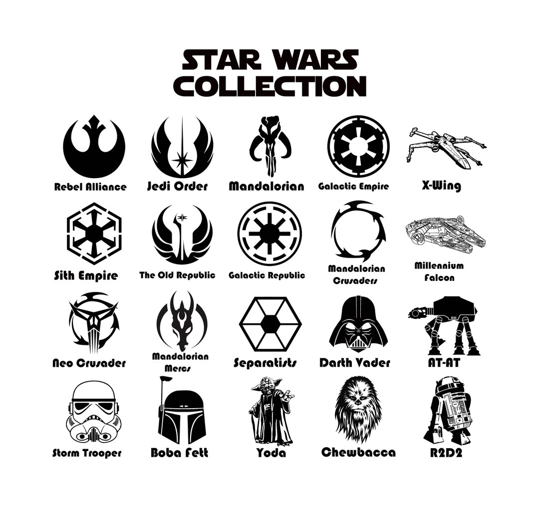Star Wars Logo, Star Wars Clipart, Star Wars Bundle, SVG, PNG, DXF, Eps ...