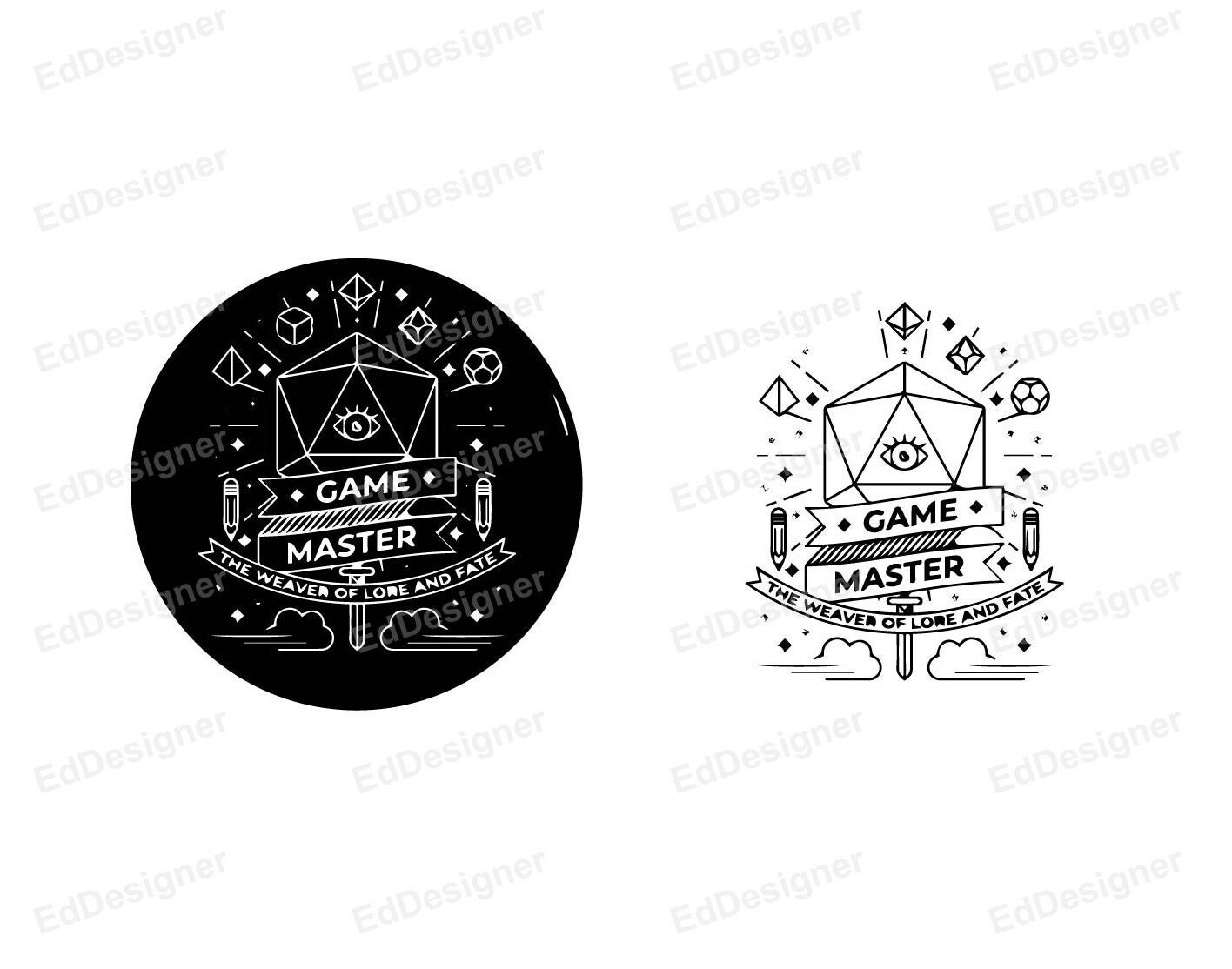 Game Master Dungeons and Dragons Vector Dungeon Master Dice - Etsy