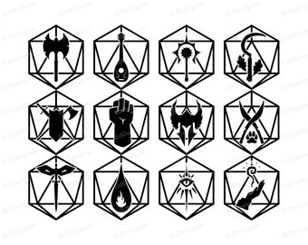 DND Classes Pack Svg/png/jpg Instant Download Dungeons - Etsy