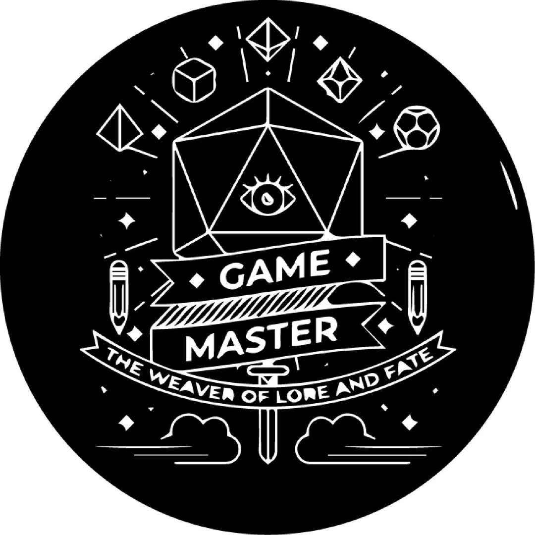 Game Master, Dungeons and Dragons Vector, Dungeon Master Dice Design ...