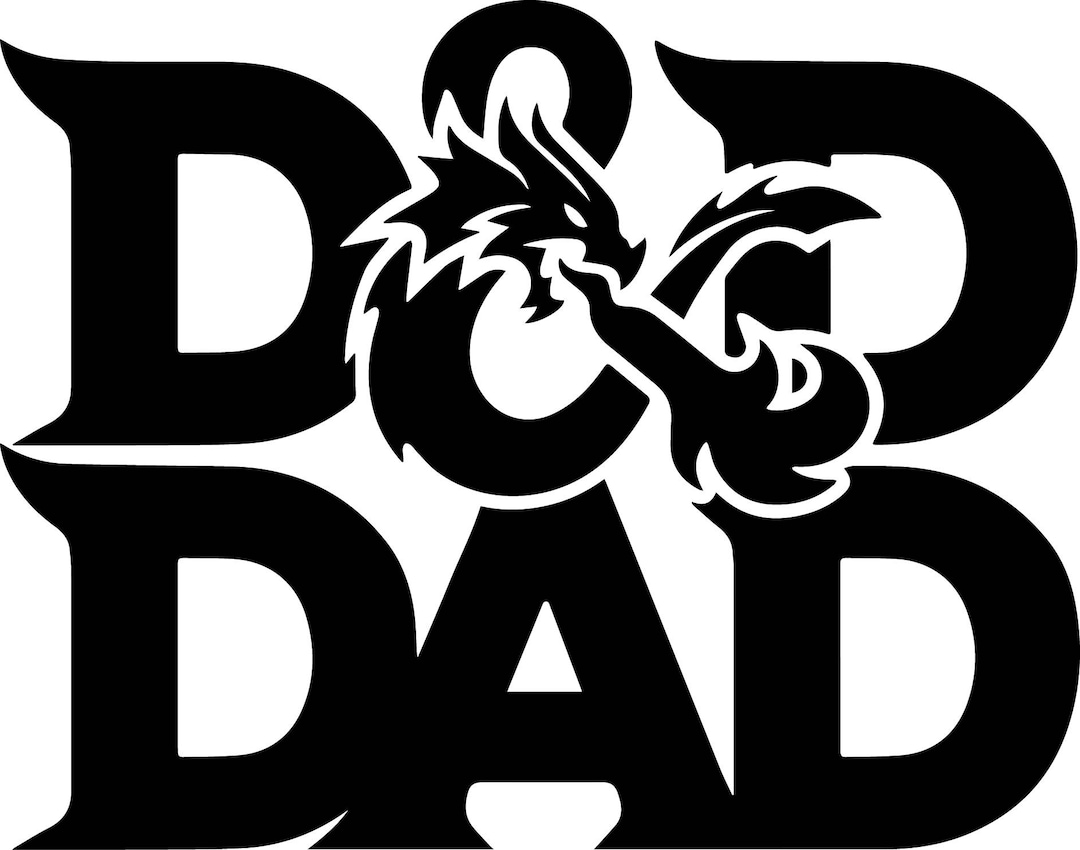 Dnd Logo for Father, Dungeons & Dragons Vector, Dungeon Master Design ...