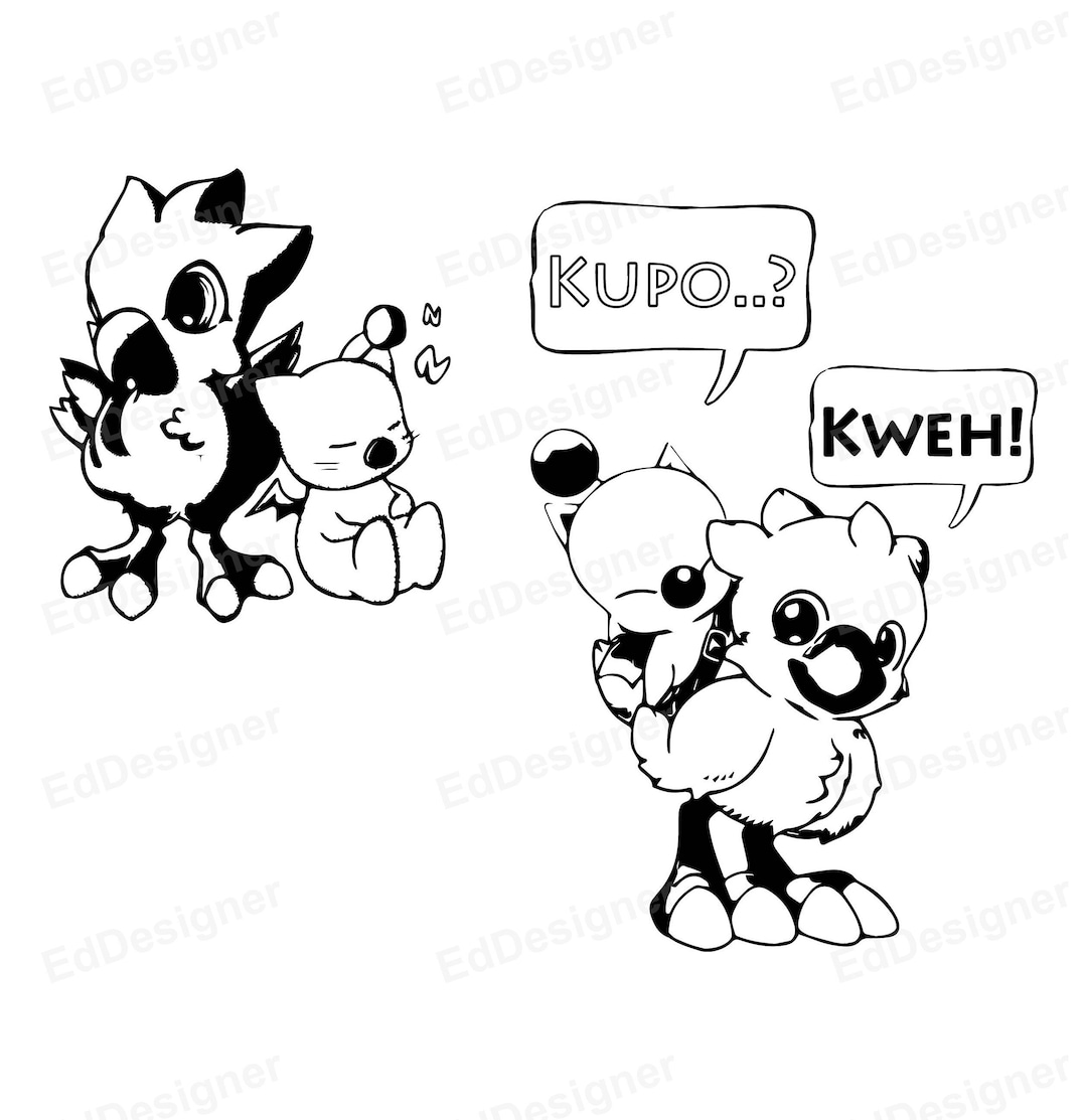 Chocobo Art SVG, PNG, DXF, Eps, Jpg - Etsy