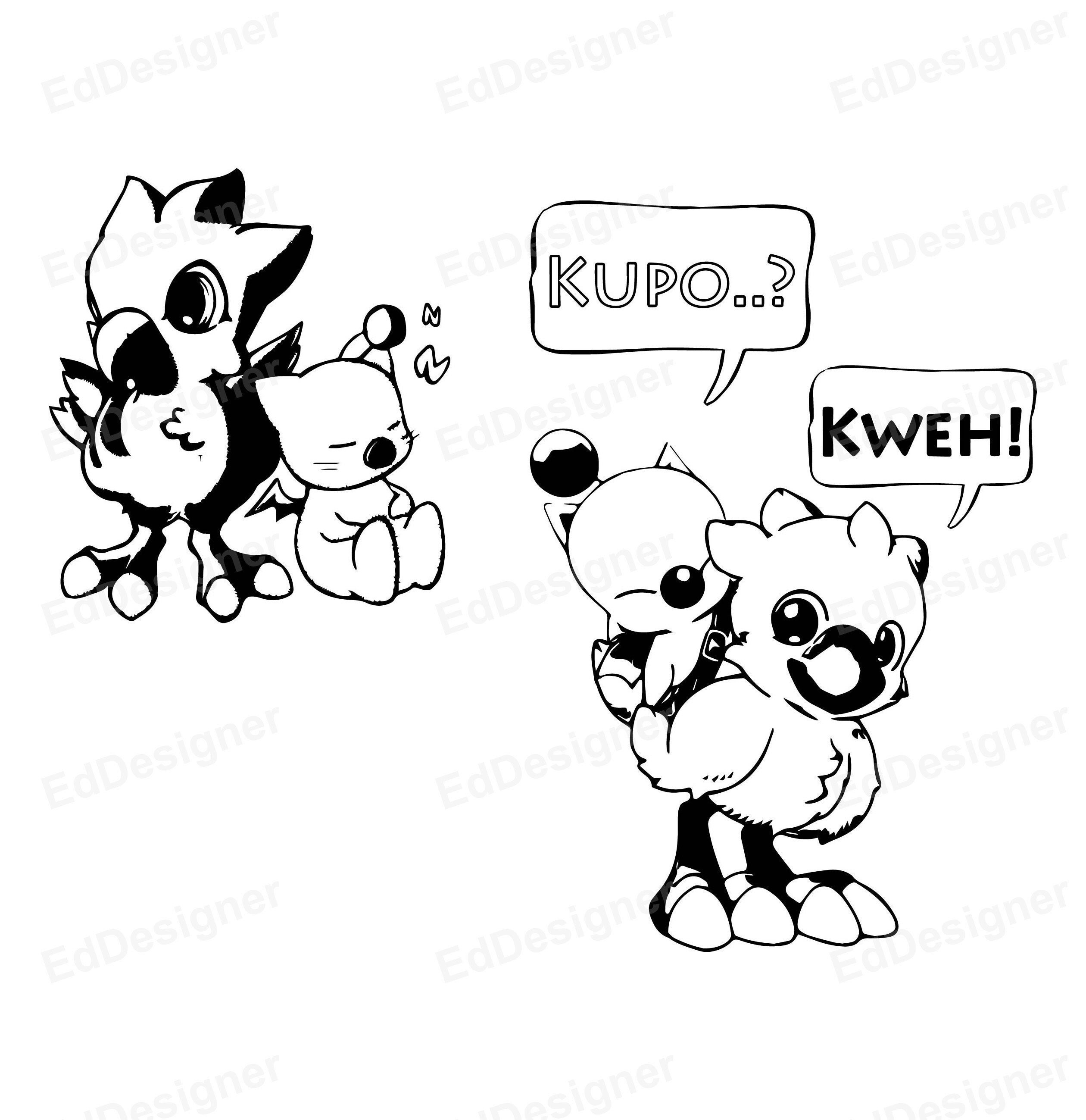 Chocobo Art SVG, PNG, DXF, Eps, Jpg - Etsy