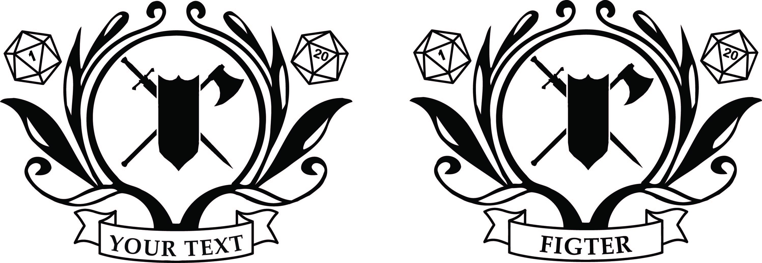 Dnd Classes D20, Dungeons & Dragons Vector, Dungeon Master Dice Design ...