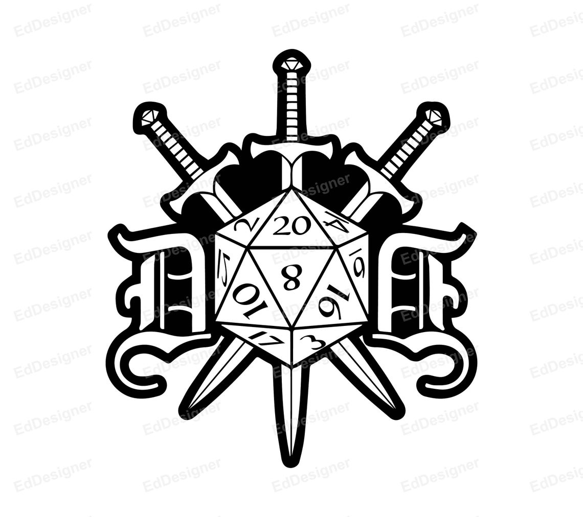 Dnd Logo, Dungeons & Dragons Vector, Dungeon Master Dice Design, Dnd ...