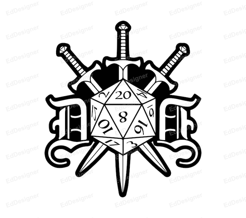 Dnd Logo, Dungeons & Dragons Vector, Dungeon Master Dice Design, Dnd ...