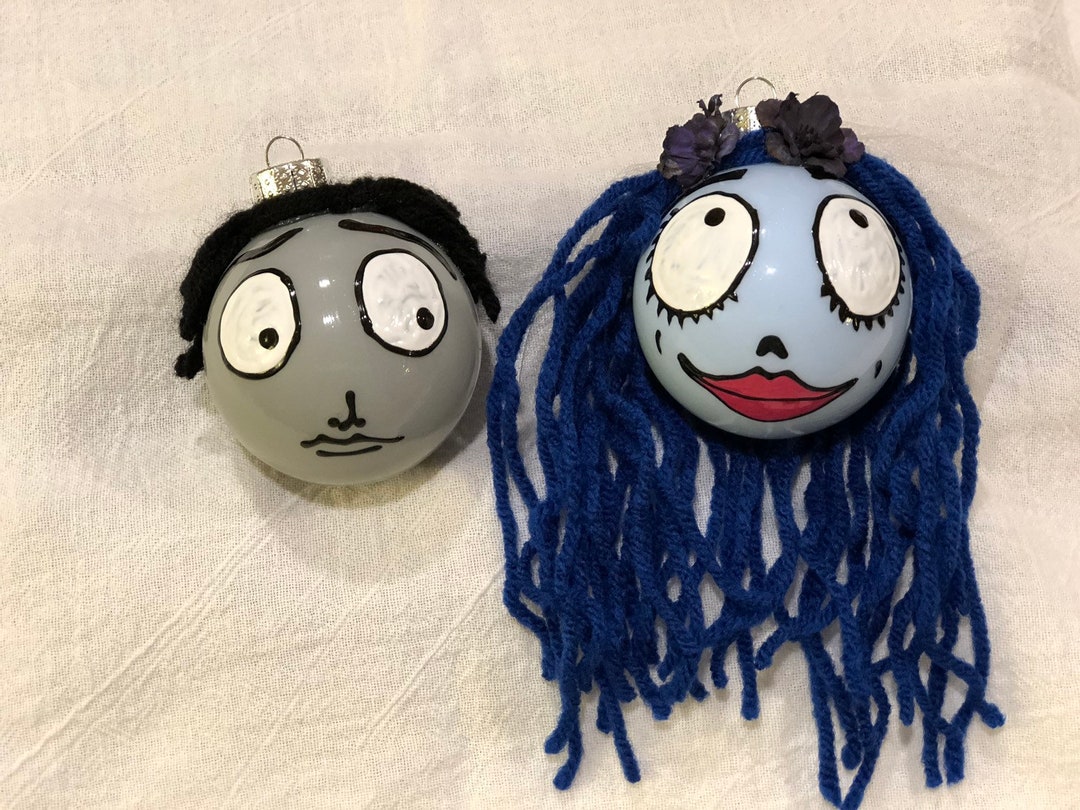 Corpse Bride Nightmare Before Christmas Ornaments Halloween Skull Tim ...