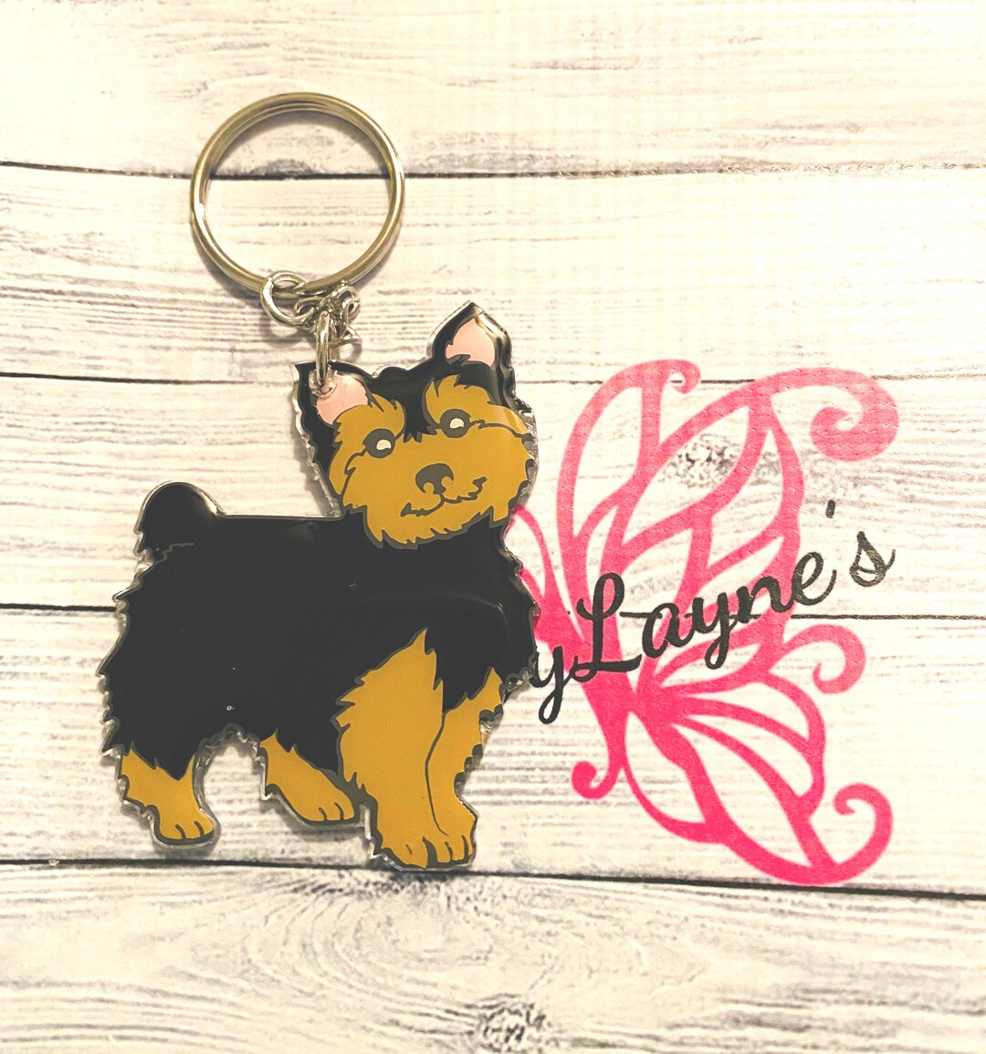 Yorkshire Terrier Custom Acrylic Keychain/yorkie Keychain/yorkshire ...