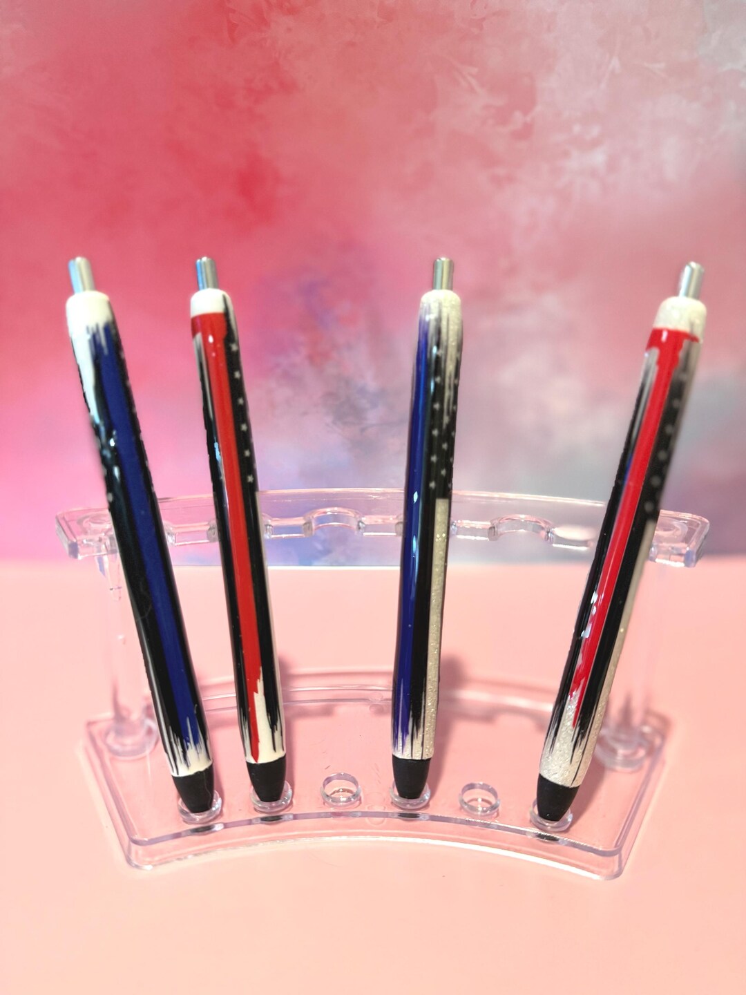 Police and Firefighter Glitter Pens/personalized Pens/inkjoy Gel Pens ...