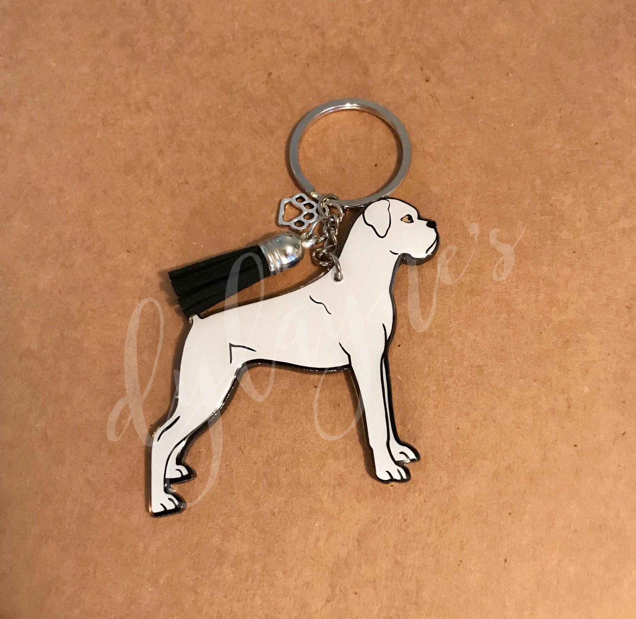 Boxer Dog Custom Acrylic Keychain/ Boxer Dog Keychain/Boxer | Etsy